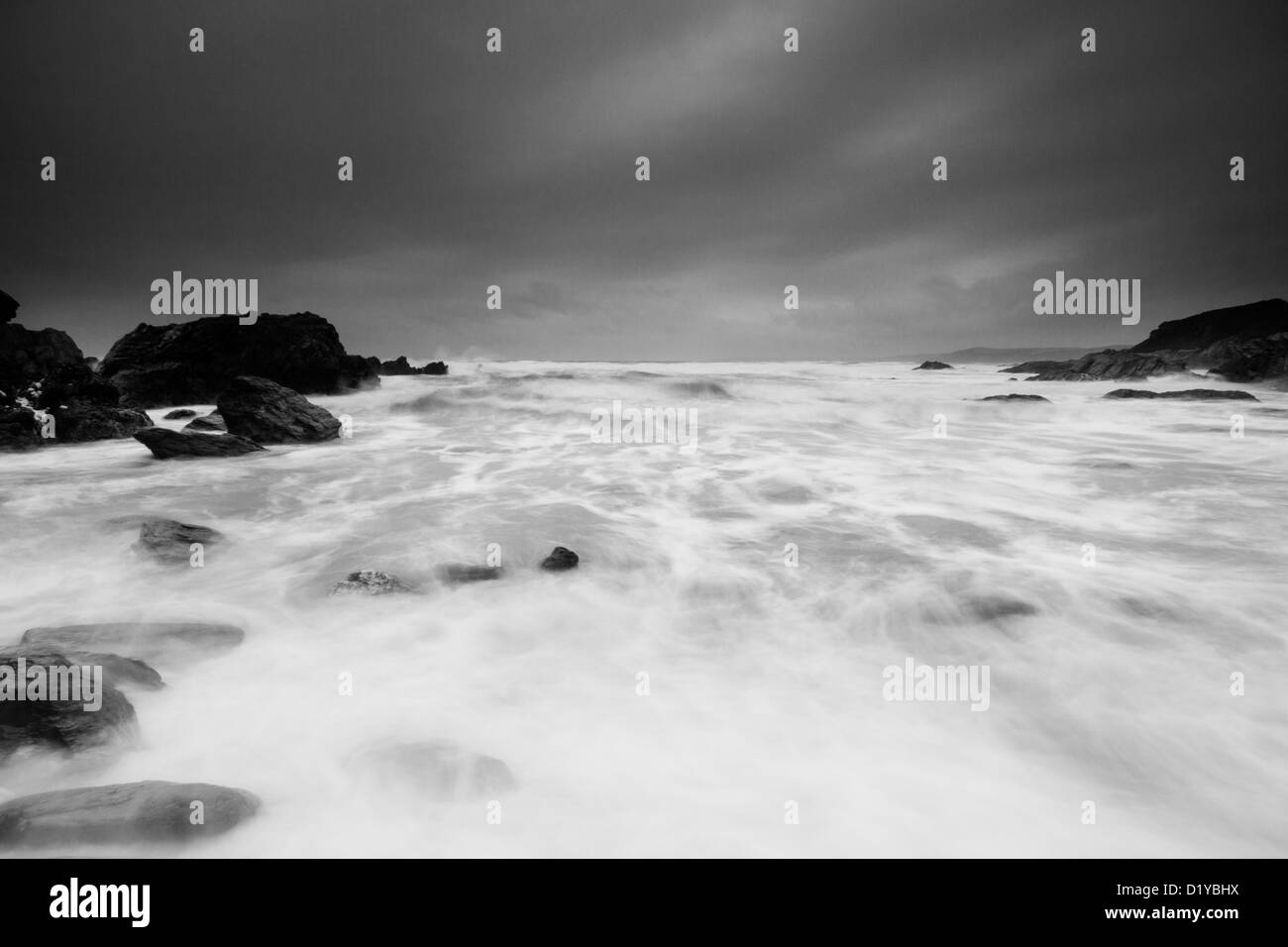 Sunset over Sharrow Beach Whitsand Bay Cornwall UK Stock Photo - Alamy