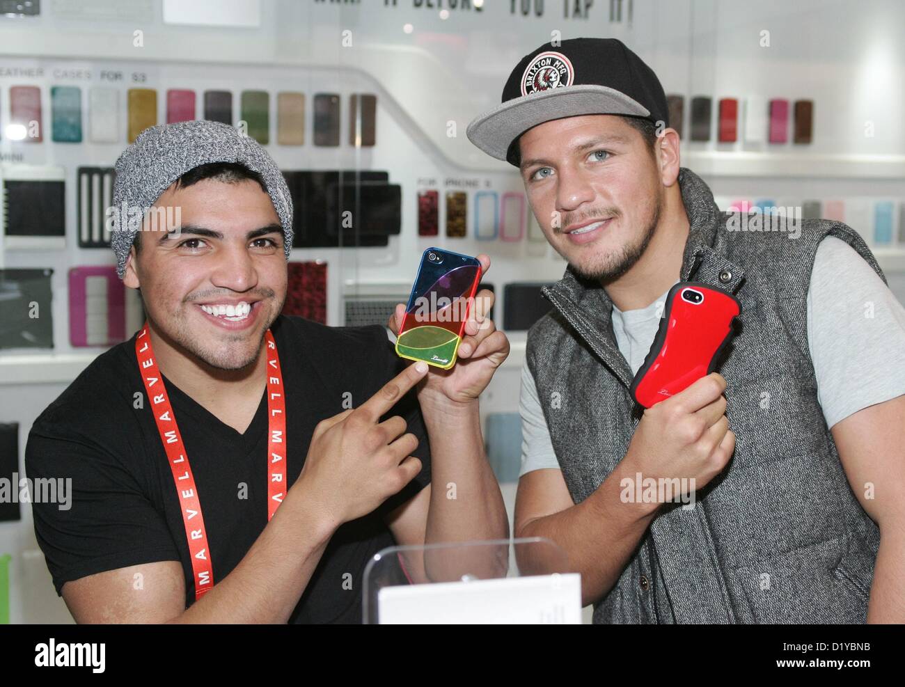 Victor Ortiz, Diego Magdaleno inside for Celebrity Candids at Consumer ...