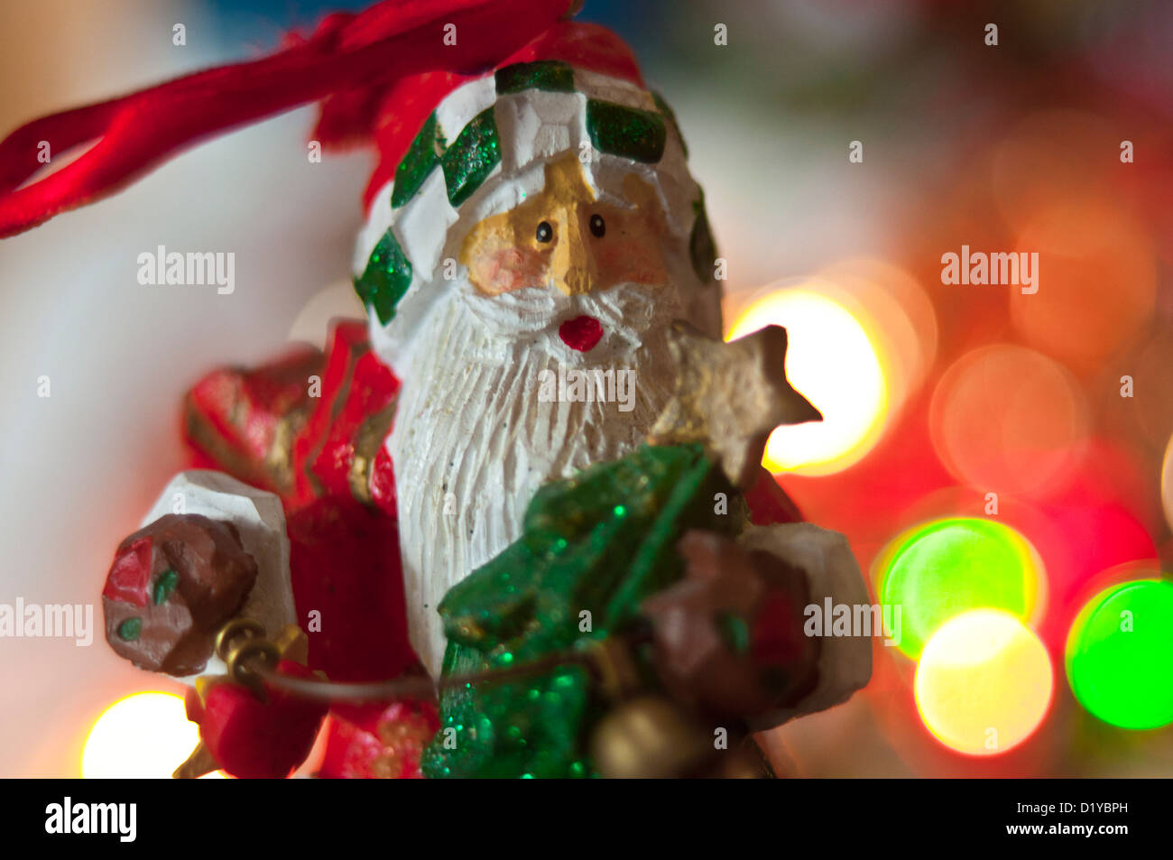 Christmas tree decoration of father Christmas Stock Photo - Alamy