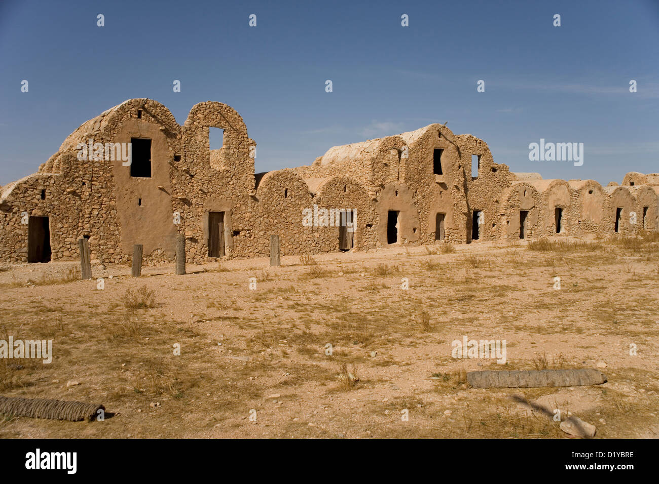 Ksar El Ferch a fortified granary near Tatouine in the Sahara desert in ...