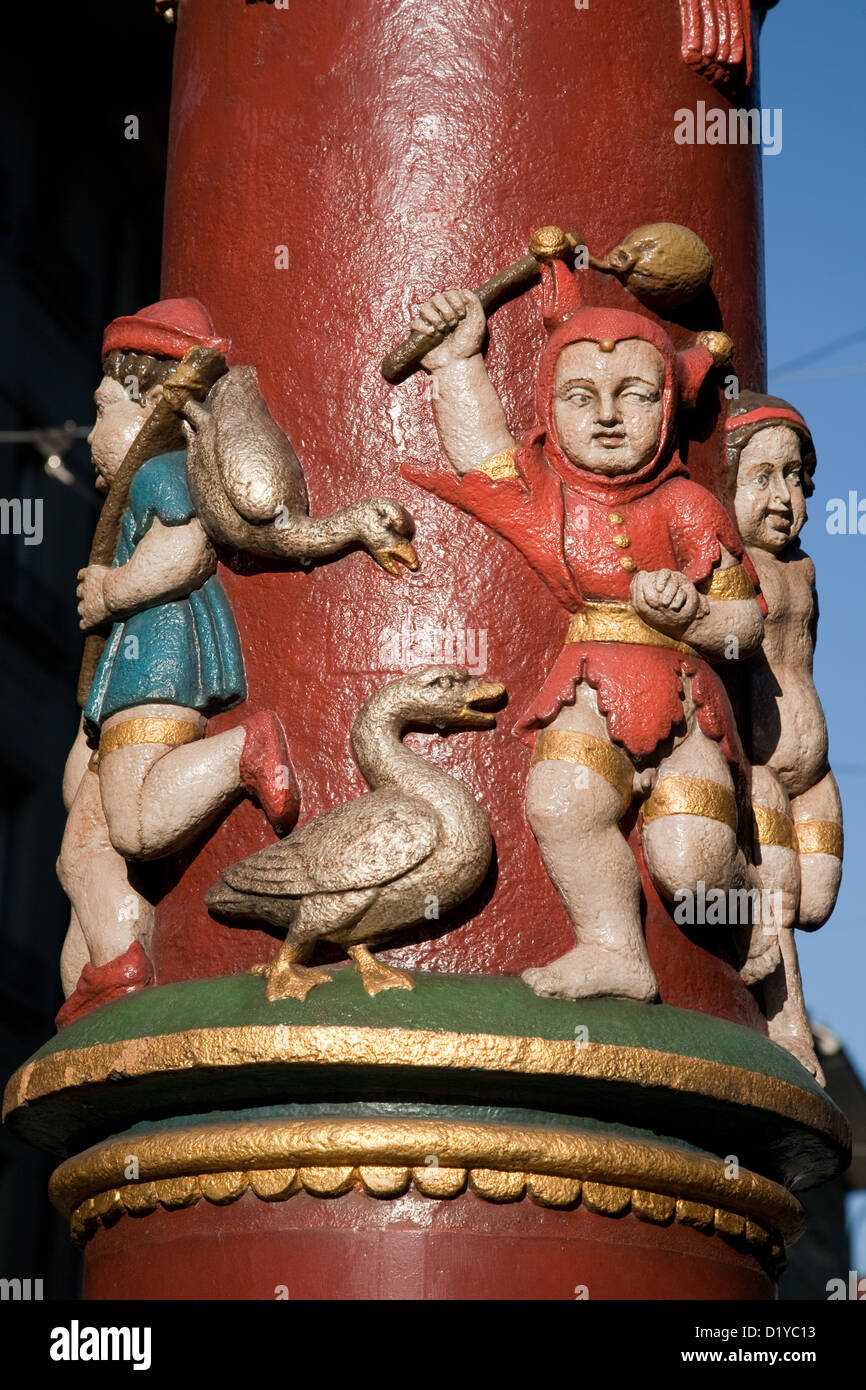 Detail on Piper Statue and Fountain 16th Century by Gieng; Bern ...
