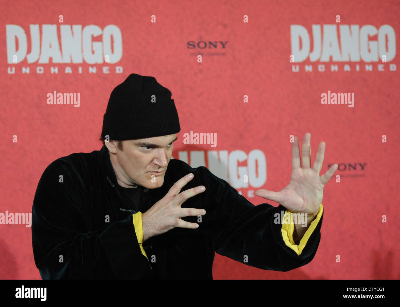 US film director Quentin Tarantino poses during a photocall for his new ...