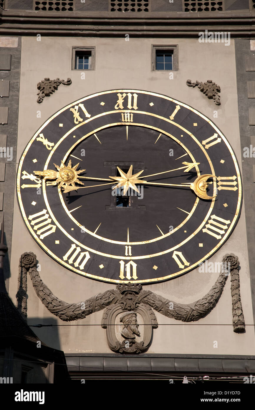 Clock Face on Tower, Bern, Switzerland, Europe Stock Photo - Alamy