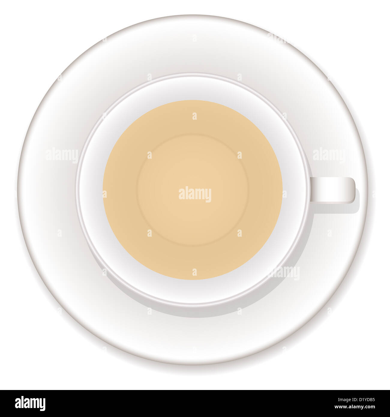 Tea cup on white background. Vector illustration Stock Photo - Alamy