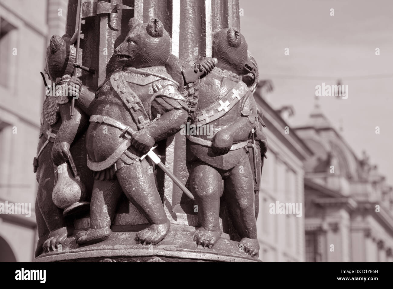 Detail of Bear on Famous Ogre Fountain by Gieng 16th Century Bern ...