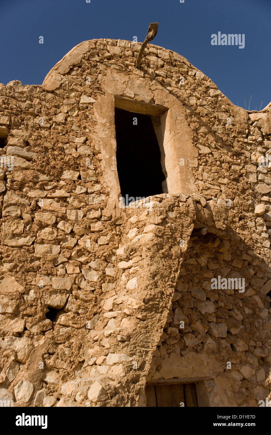 Ksar El Ferch a fortified granary near Tatouine in the Sahara desert in ...