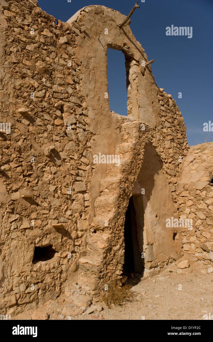 Ksar El Ferch a fortified granary nearTatouine in the Sahara desert in ...