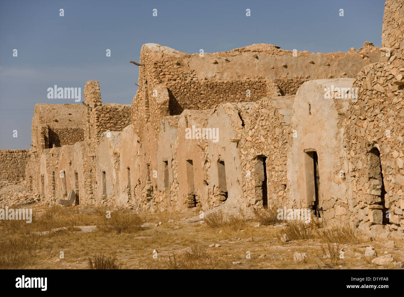 Ksar El Ferch a fortified granary nearTatouine in the Sahara desert in ...