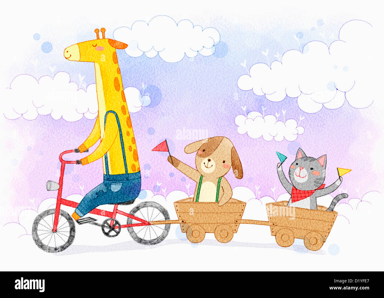 Giraffe Riding A Bike