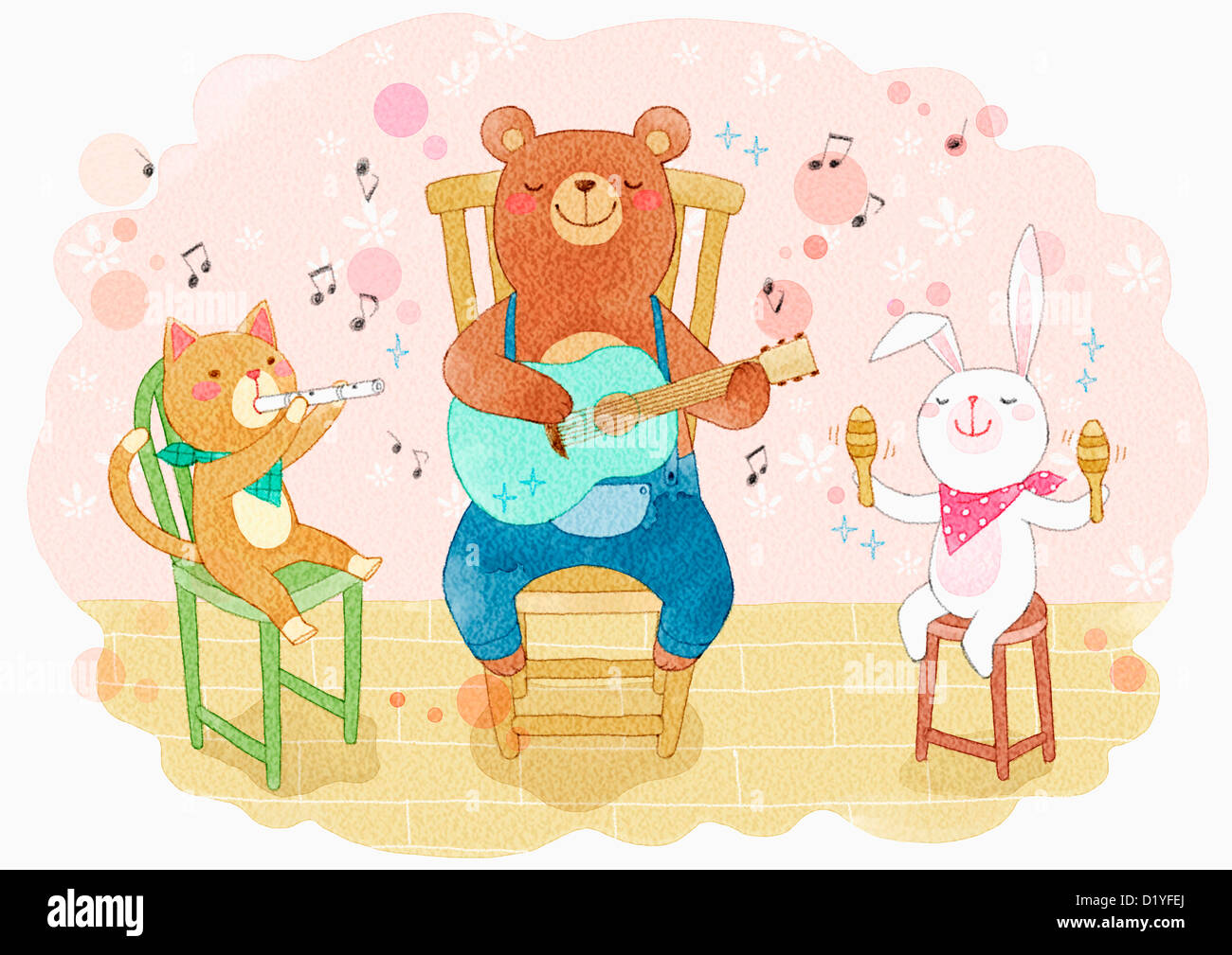 Animals playing instruments on hi-res stock photography and images - Alamy