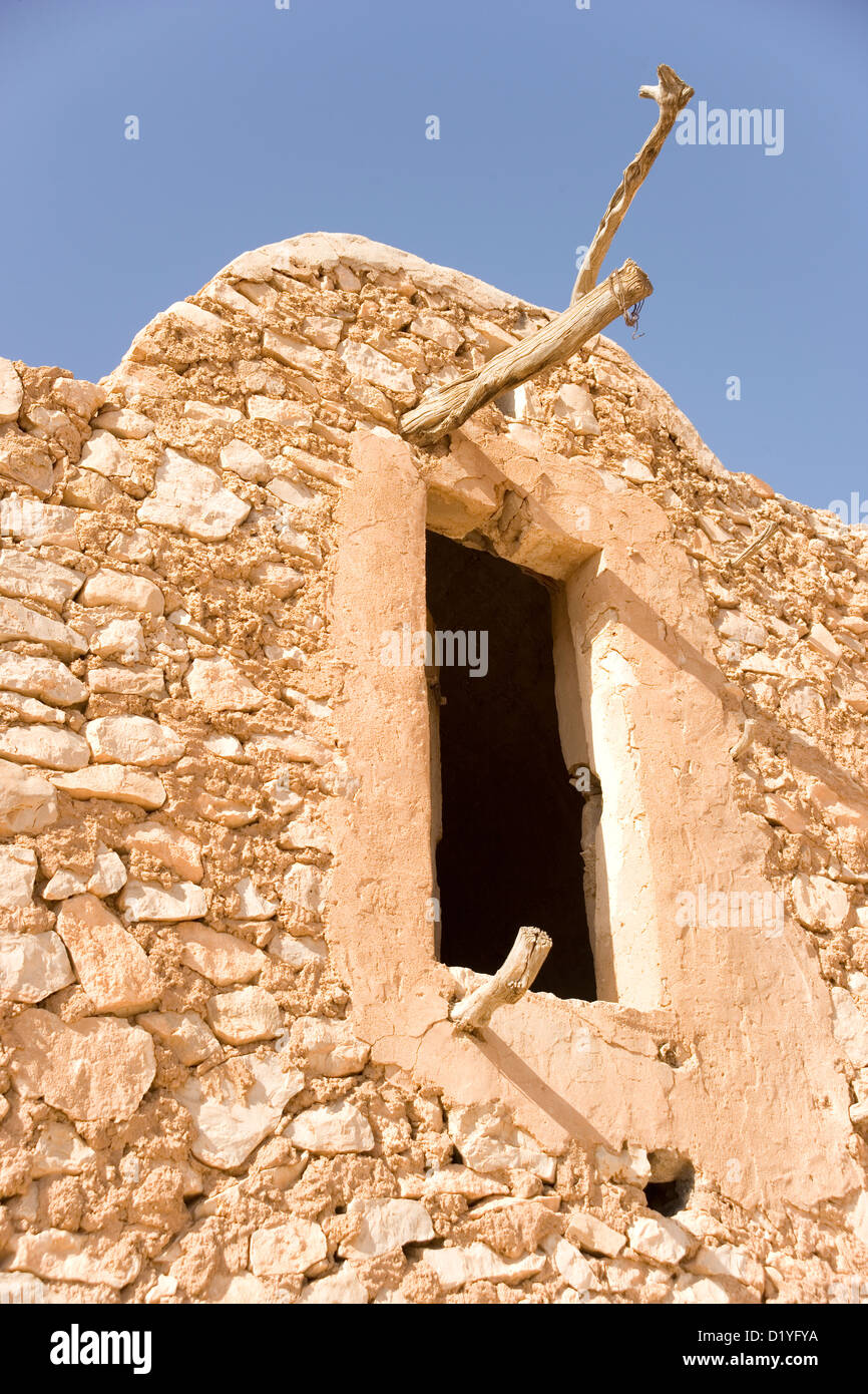 Ksar El Ferch a fortified granary nearTatouine in the Sahara desert in ...