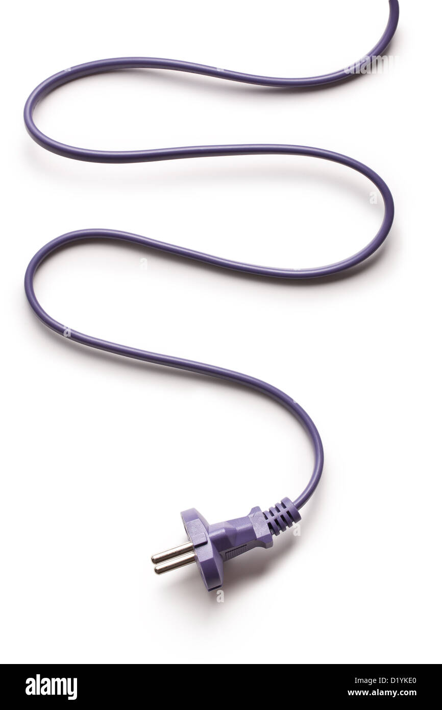 electric plug on white background Stock Photo - Alamy
