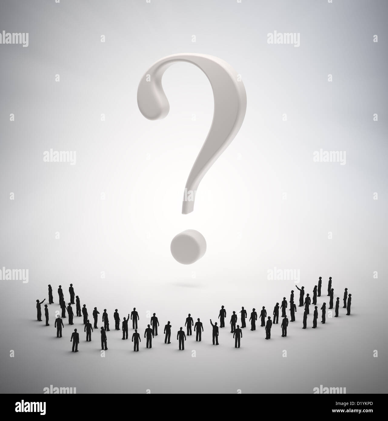 Group people question mark 3d hi-res stock photography and images - Alamy