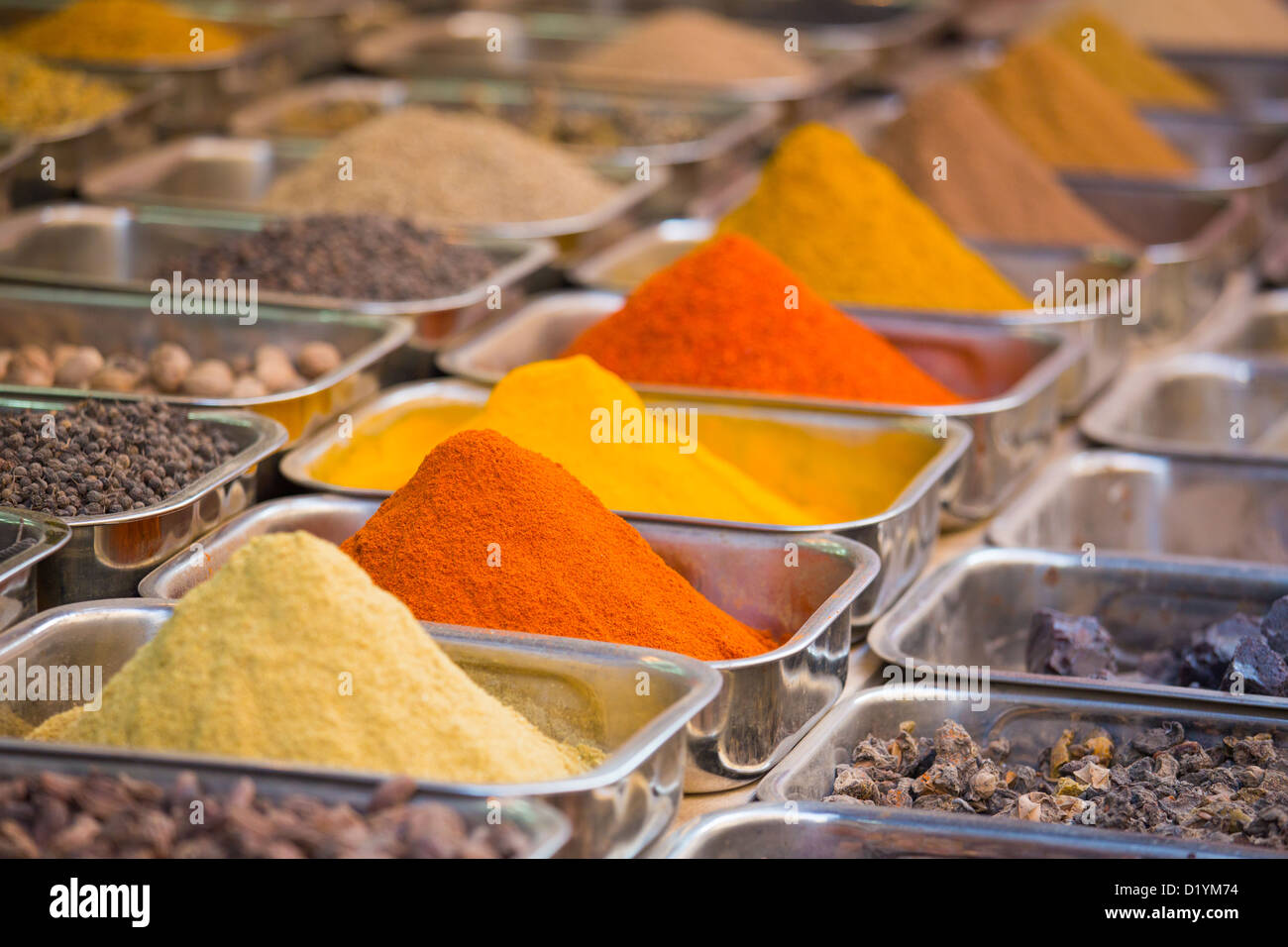 Spices in the spice market, Old Delhi, India Stock Photo - Alamy