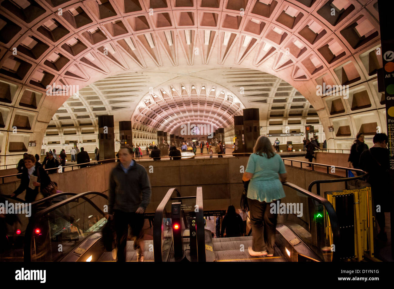 Metro subway station in Washington DC USA Stock Photo - Alamy