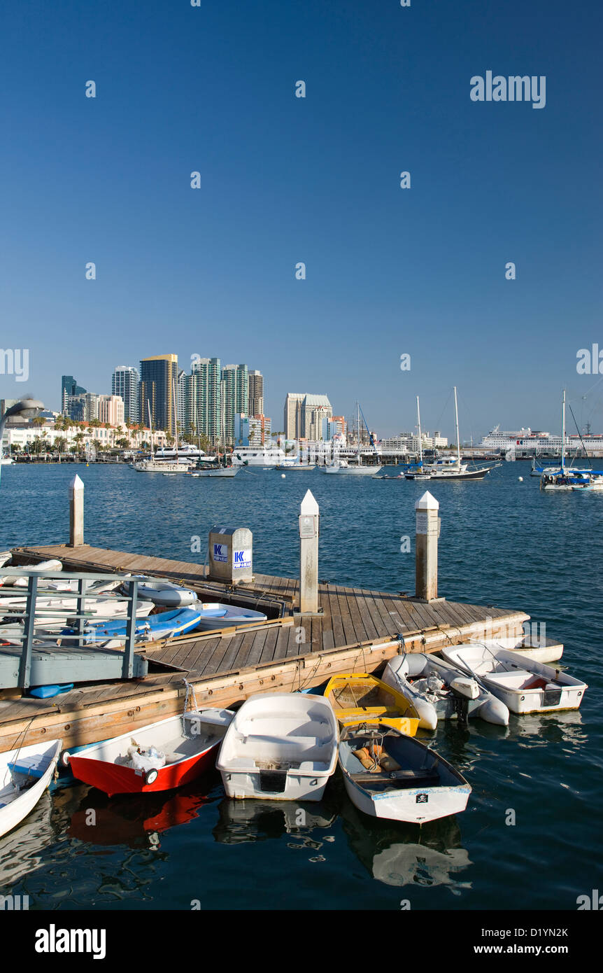 JETTY HARBOR ISLAND EMBARCADERO SKYLINE DOWNTOWN SAN DIEGO CALIFORNIA ...