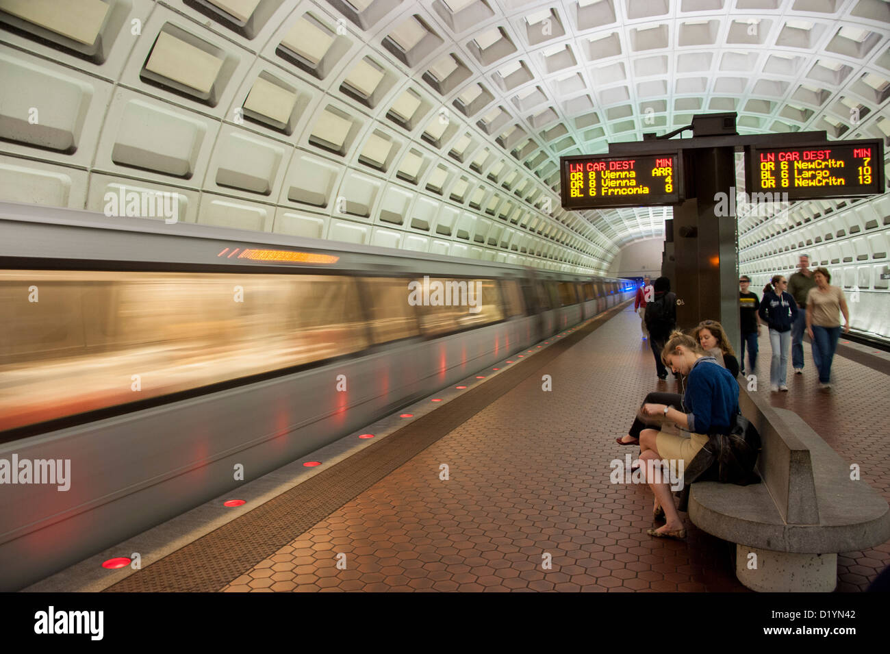 Metro subway station in Washington DC USA Stock Photo - Alamy