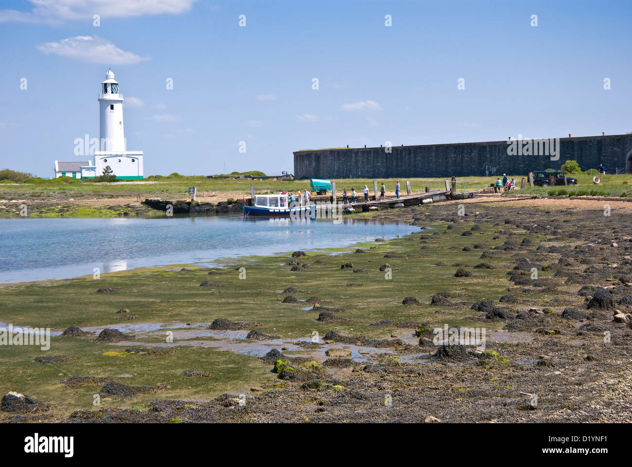 Lighthouse, Hurst Castle Stock Photo - Alamy