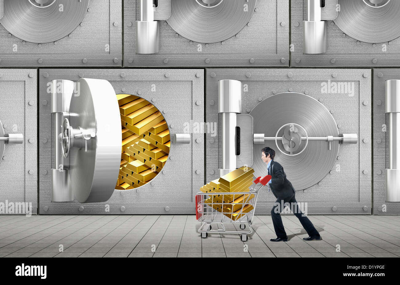 Man pulling cart hi-res stock photography and images - Alamy