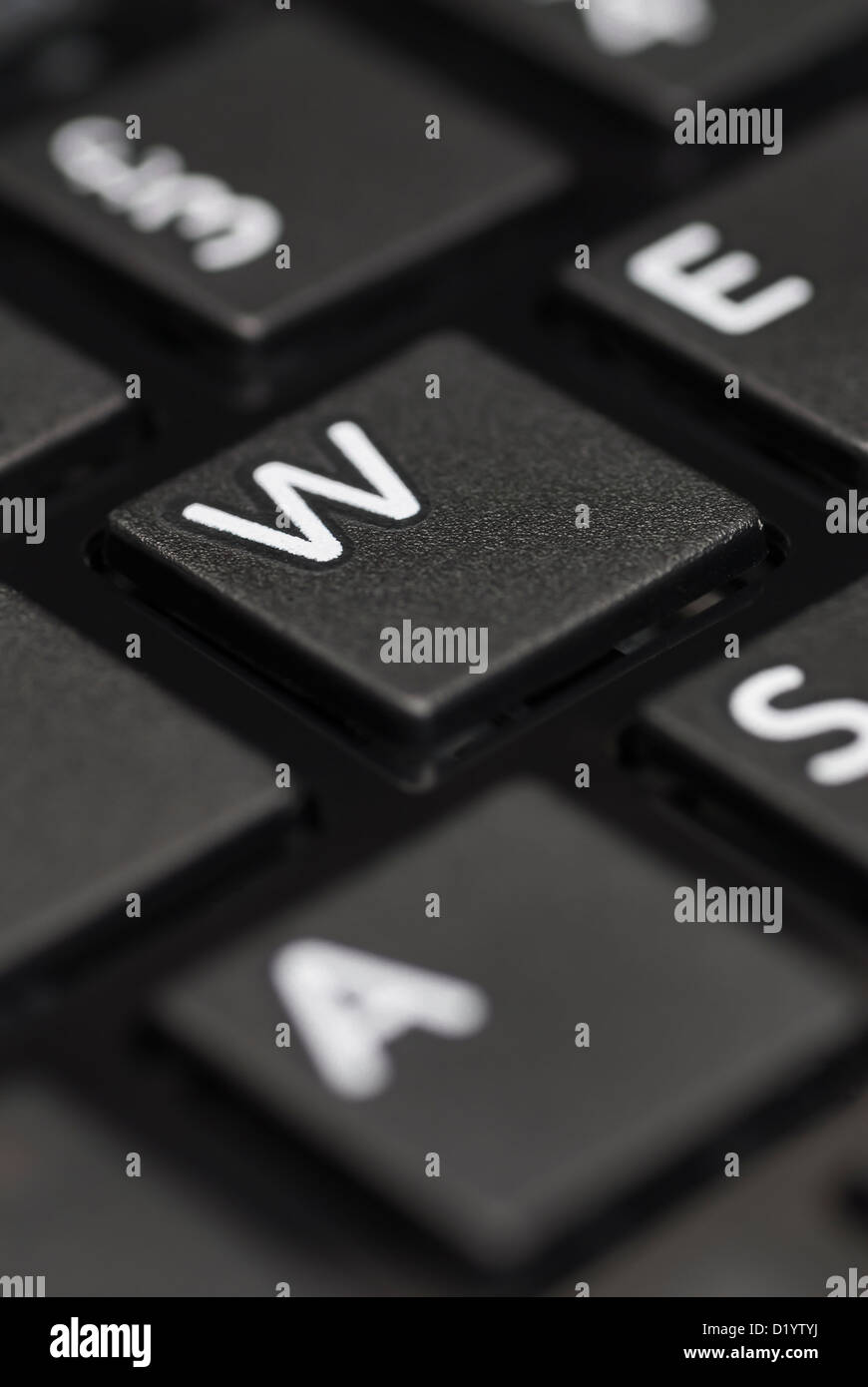 Detail of black laptop keyboard Stock Photo - Alamy