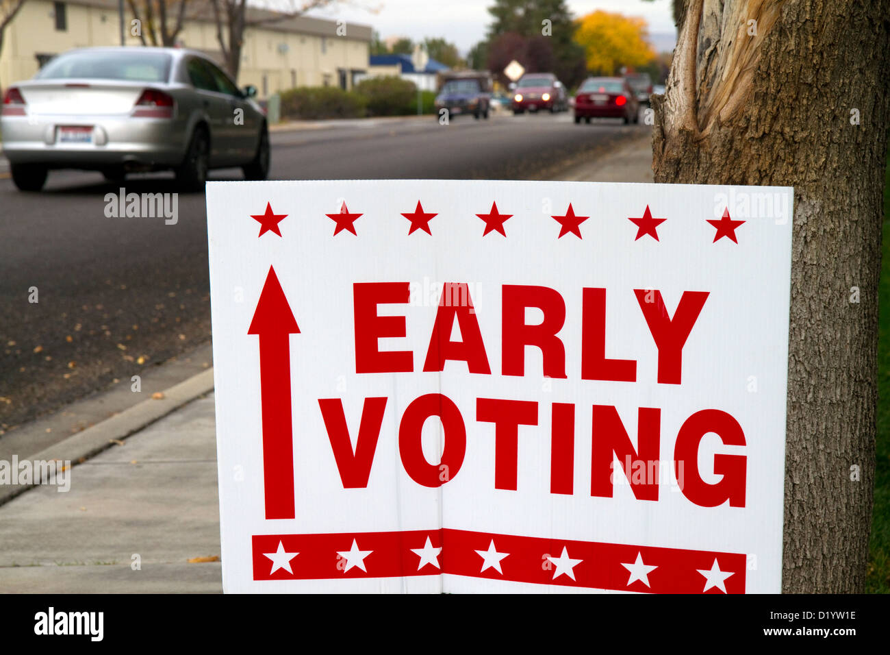 Early voting sign at a polling station in Boise, Idaho, USA Stock Photo ...
