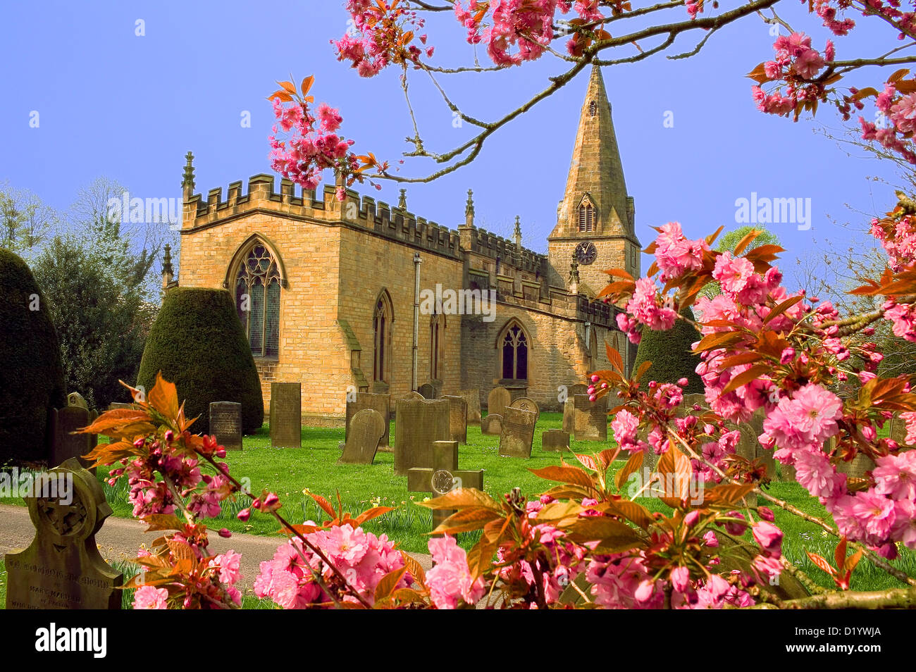 Baslow Church Derbyshire Peak District Spring Stock Photo - Alamy