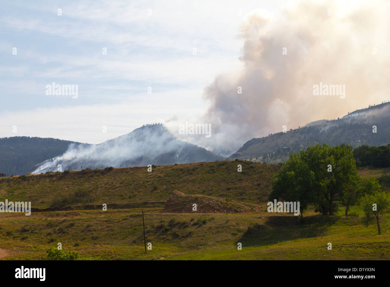 High Park Wildfire burning in the Colorado Mountains Stock Photo - Alamy