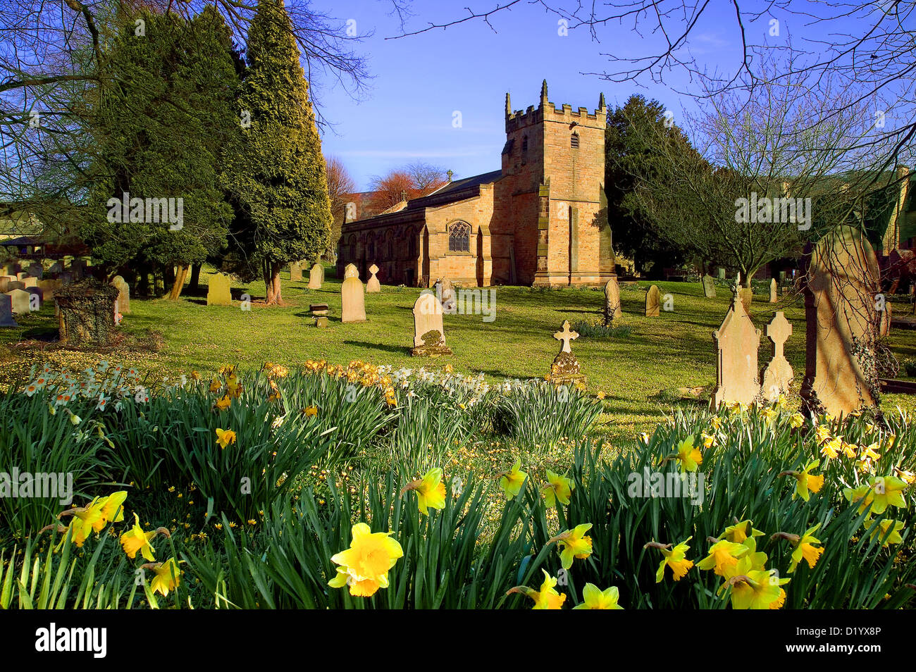 Beeley Church Derbyshire Peak District Spring Stock Photo - Alamy