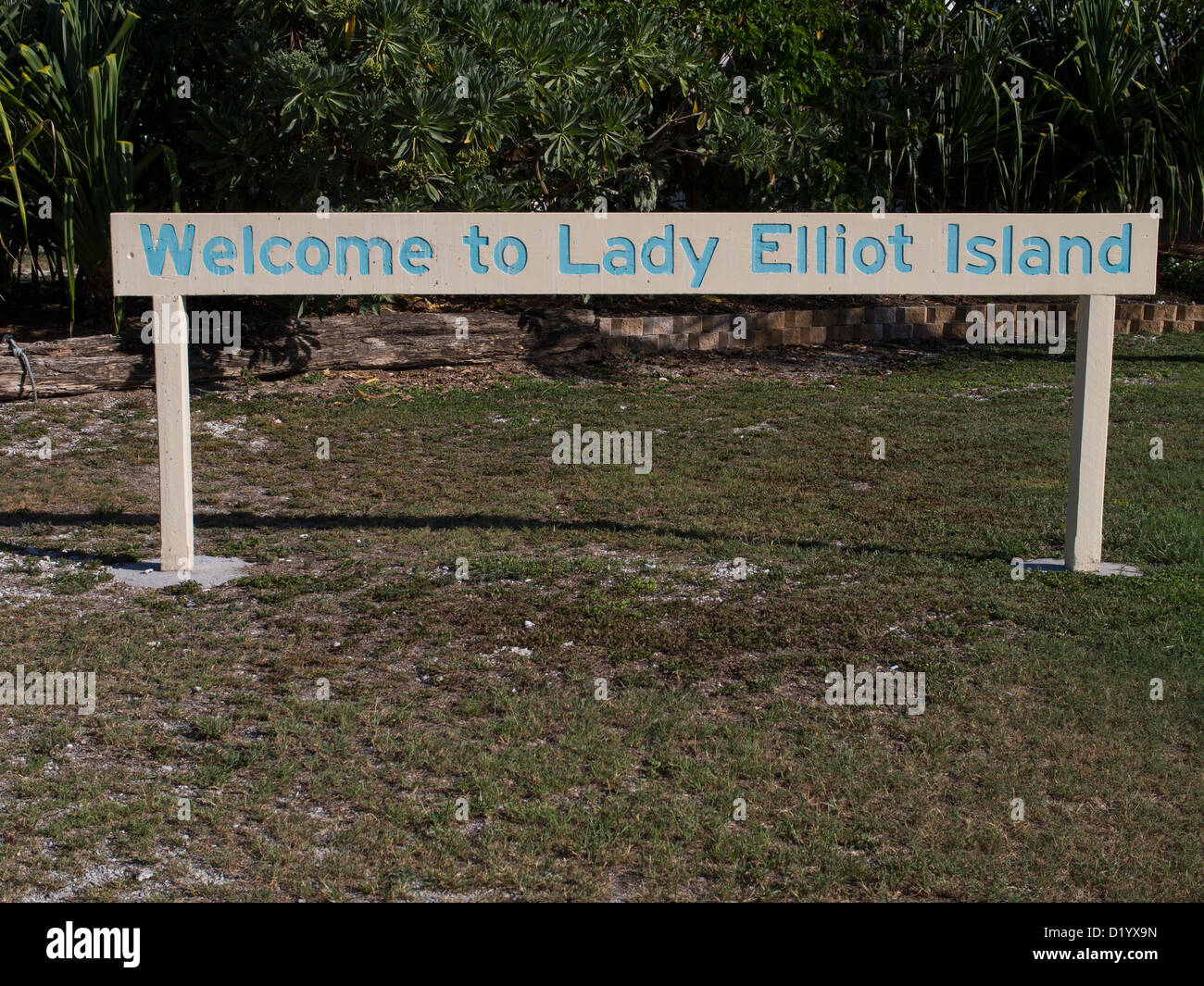 Lady Elliott Island sign, Queensland Australia Stock Photo - Alamy
