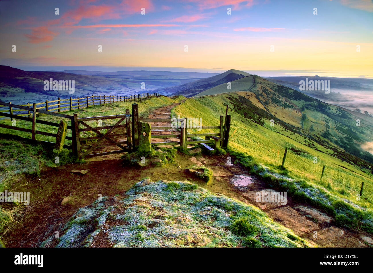 The Great Ridge Derbyshire Peak District Winter Stock Photo - Alamy