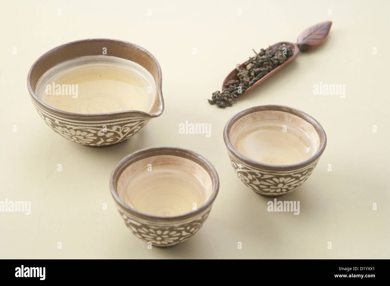 Korean traditional tea in Korean traditional cups Stock Photo - Alamy