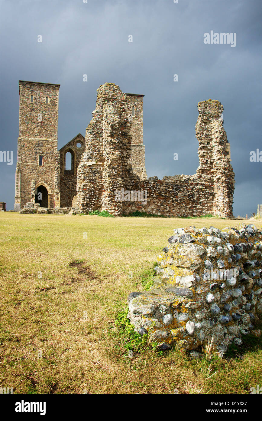Reculver Towers Roman Fort Kent English Heritage UK Stock Photo - Alamy