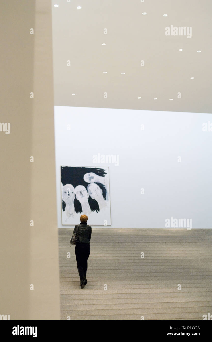 Woman in the Pinakothek der Moderne, Munich, Bavaria, Germany Stock ...