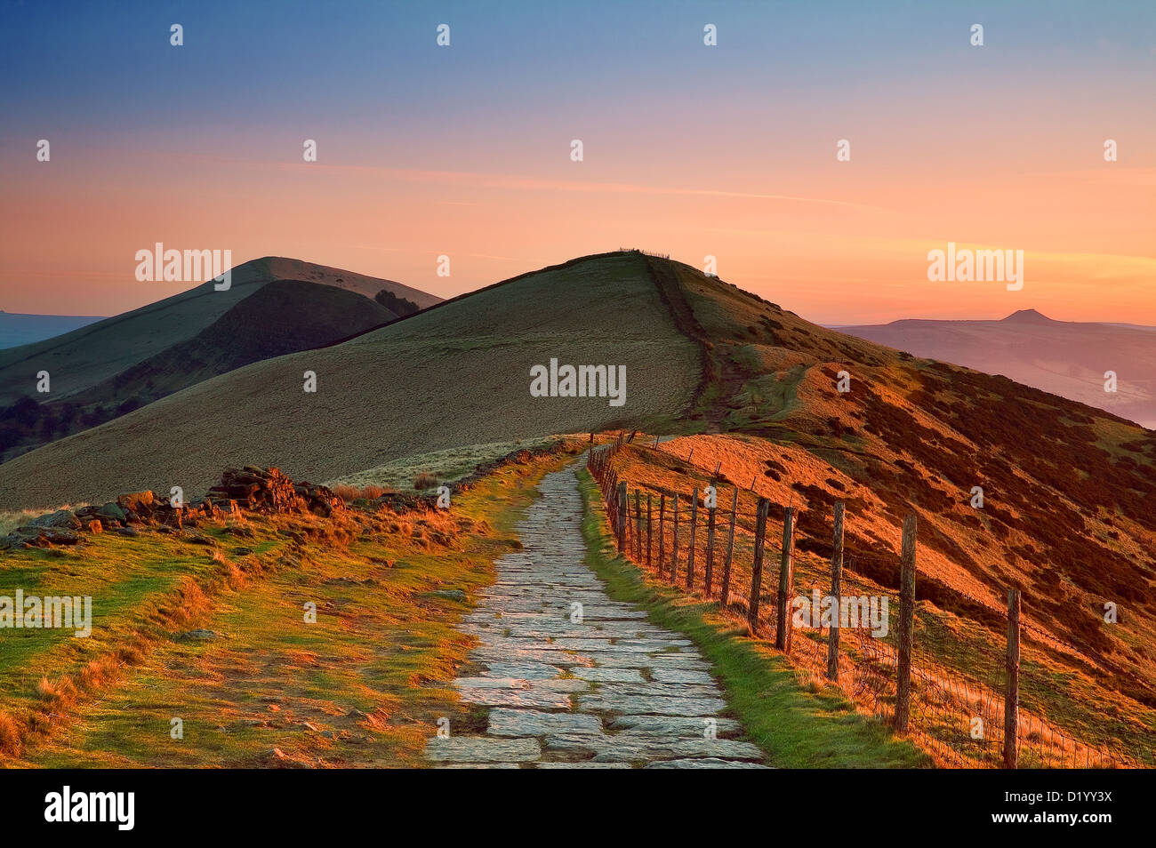 The Great Ridge Derbyshire Peak District Stock Photo - Alamy