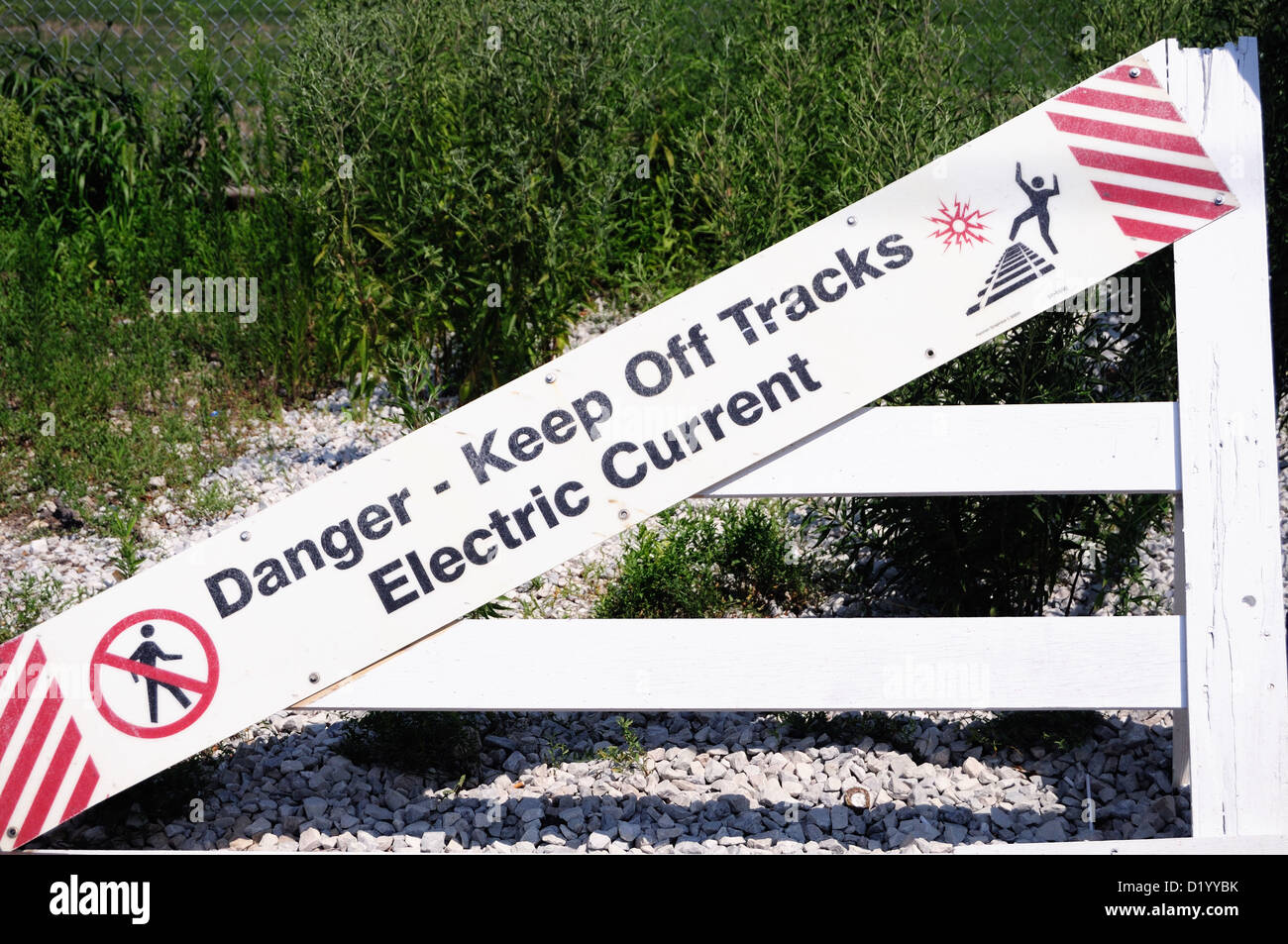 Skokie, Illinois, USA. Warning sign cautioning pedistrians from the ...