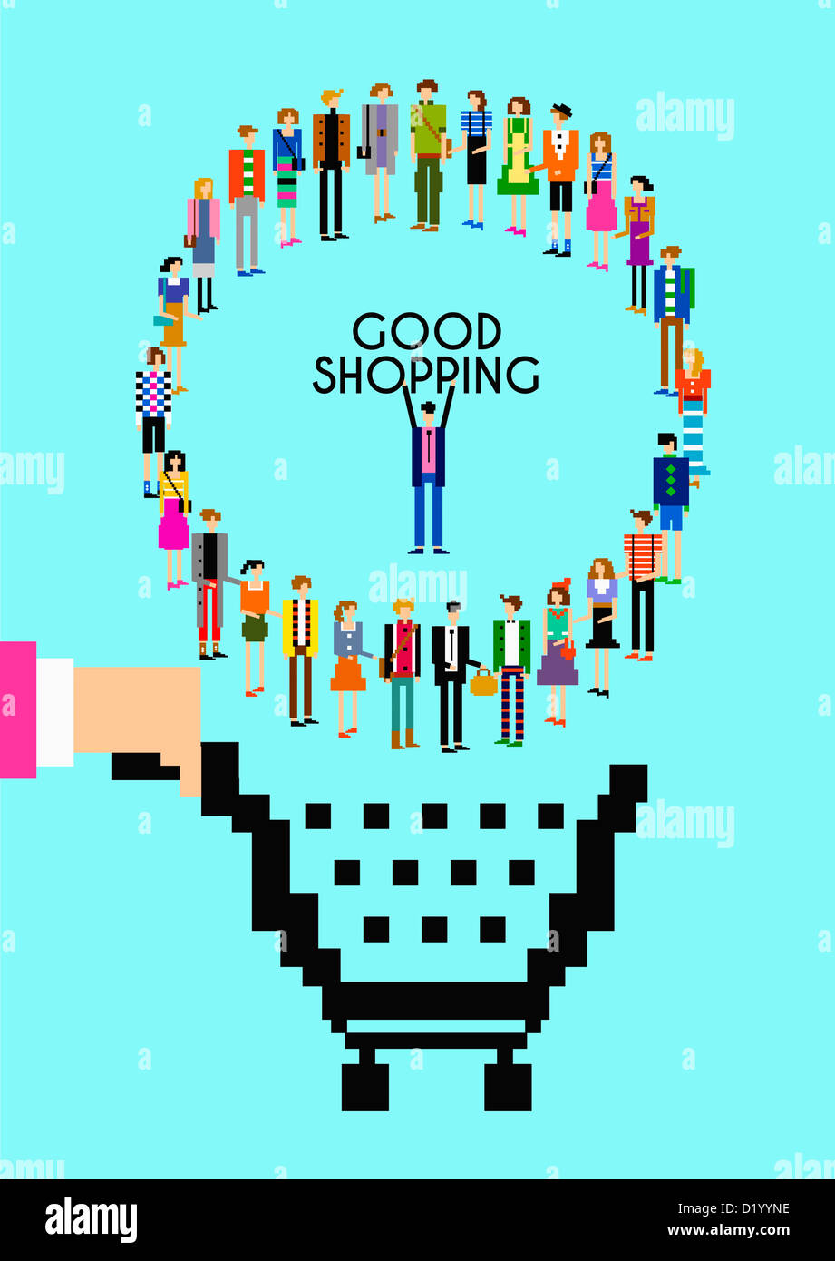 poster campaign for good shopping Stock Photo - Alamy
