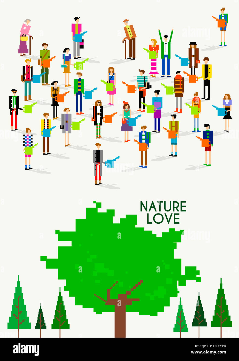 poster campaign for nature love Stock Photo - Alamy