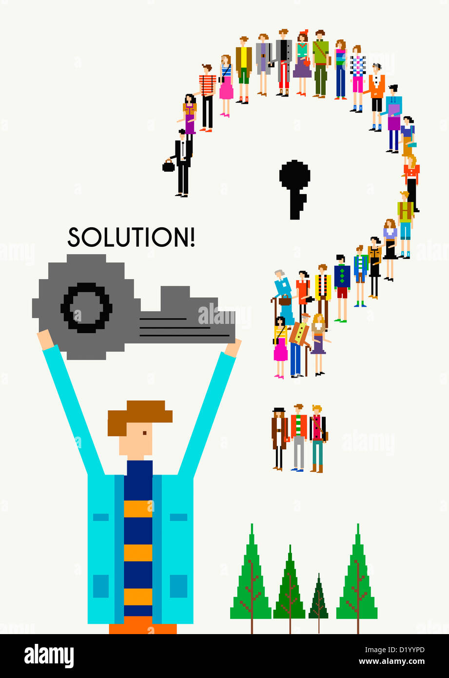 poster campaign for solution Stock Photo - Alamy