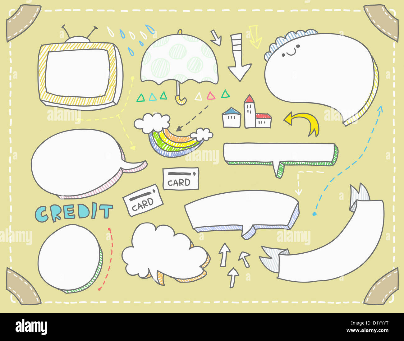 speech bubble designs Stock Photo - Alamy