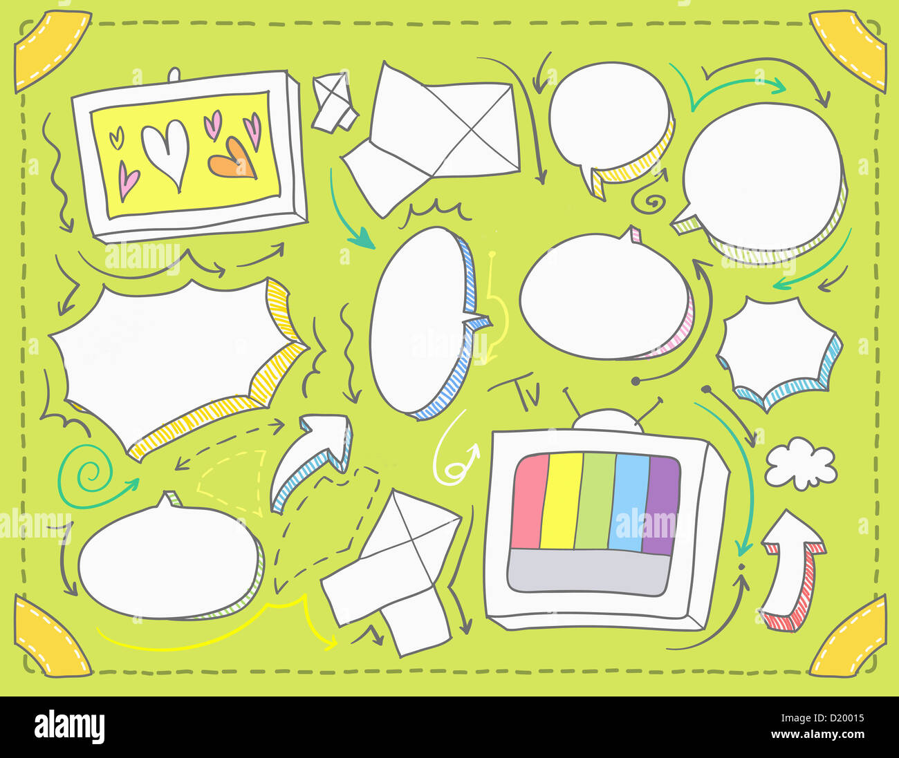 speech bubble designs Stock Photo - Alamy