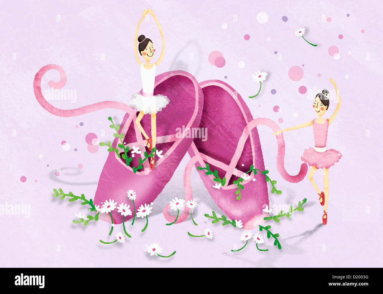 two girls dancing ballet Stock Photo - Alamy