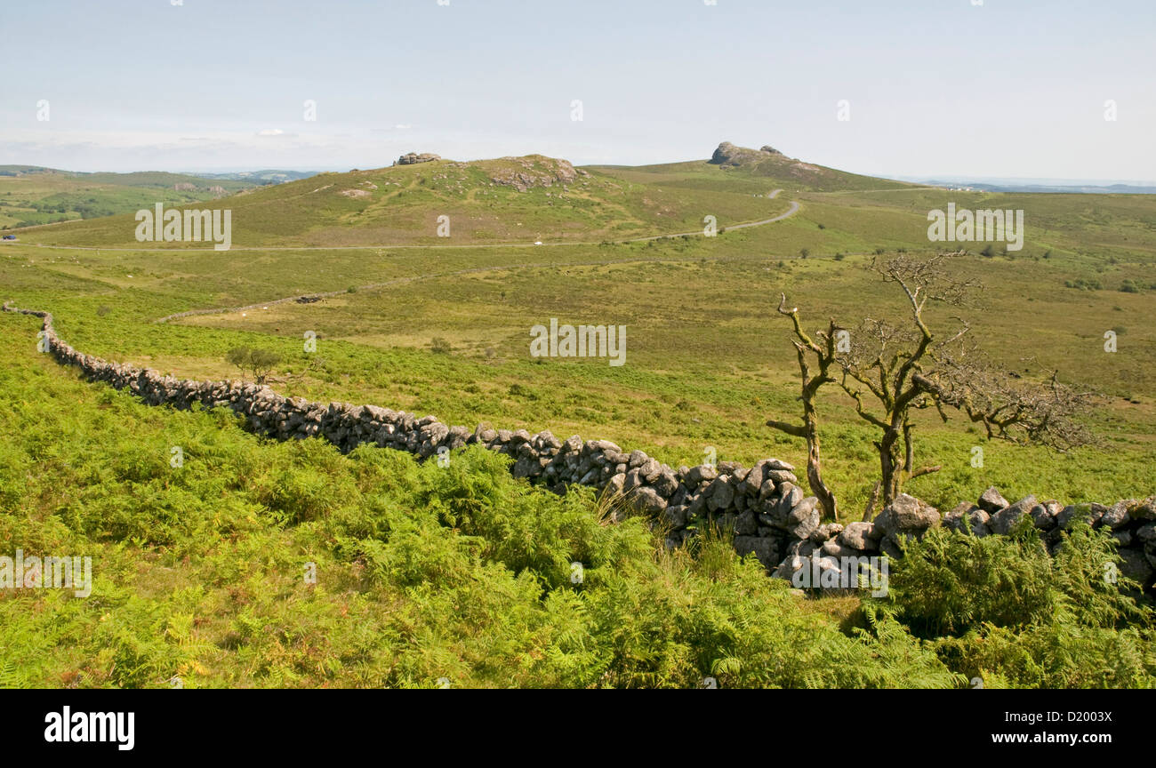 The ever attractive Dartmoor landscape from the slopes of Rippon Tor ...