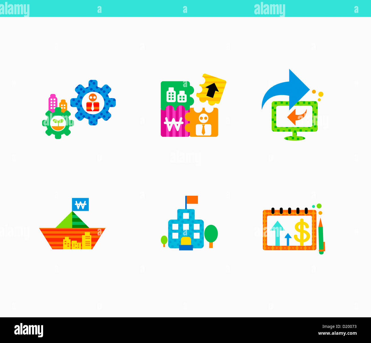 icons of technology advance Stock Photo - Alamy