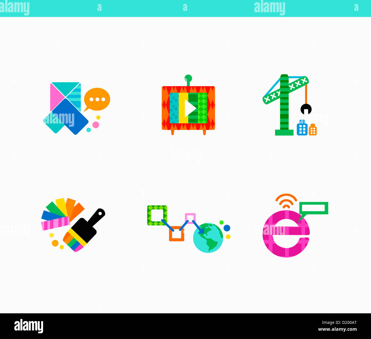 icons of technology advance Stock Photo - Alamy