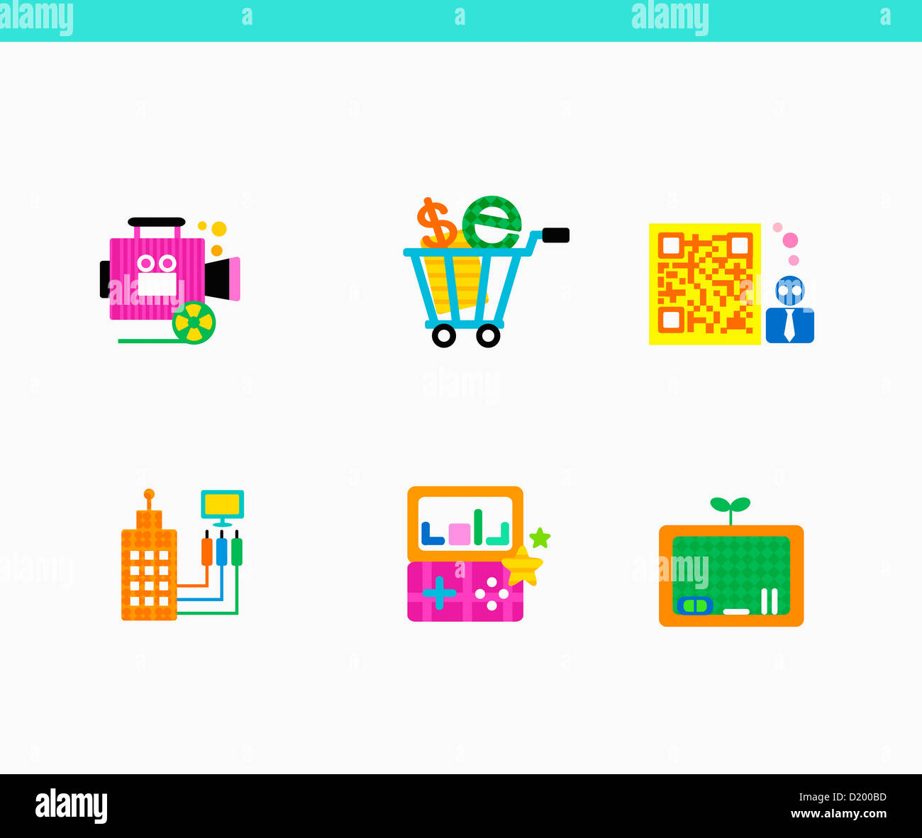 icons of technology advance Stock Photo - Alamy
