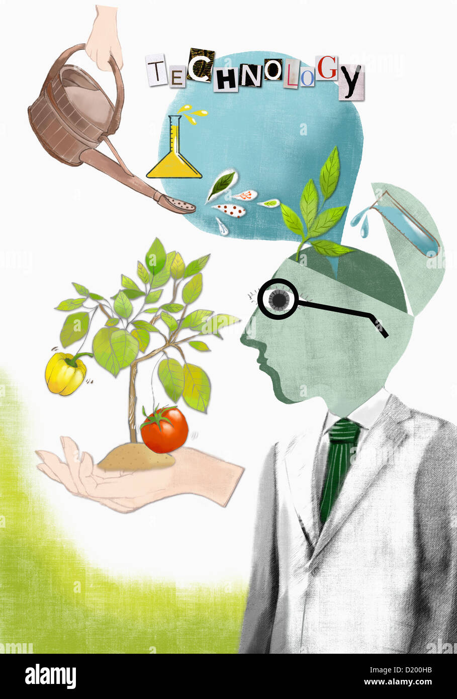 illustration of technology Stock Photo - Alamy