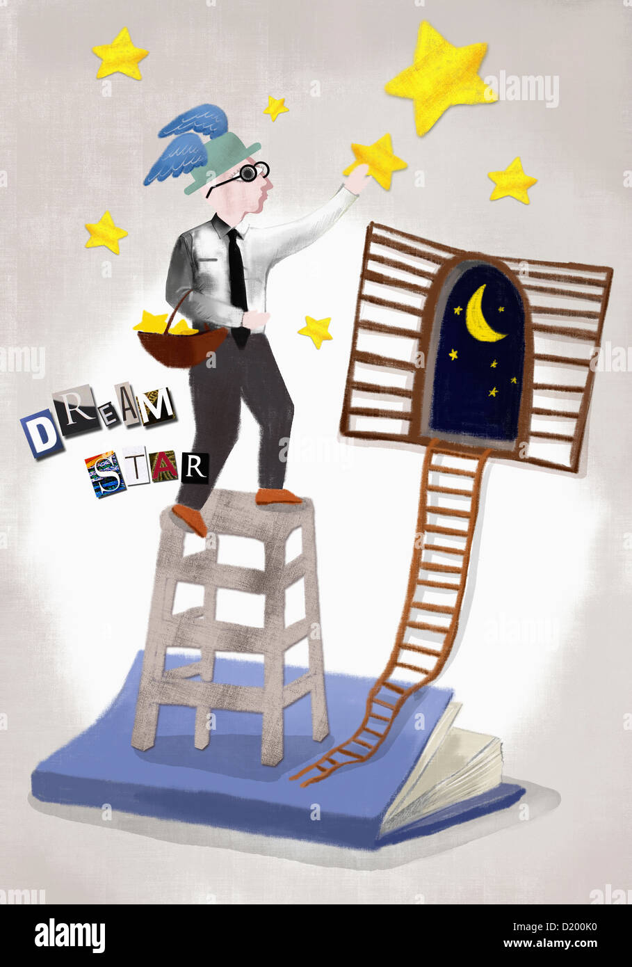 illustration of dream star Stock Photo - Alamy