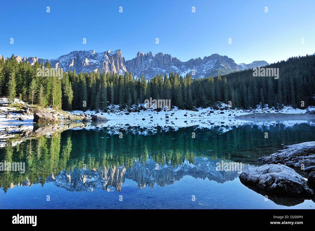 Karersee in the dolomites hi-res stock photography and images - Alamy