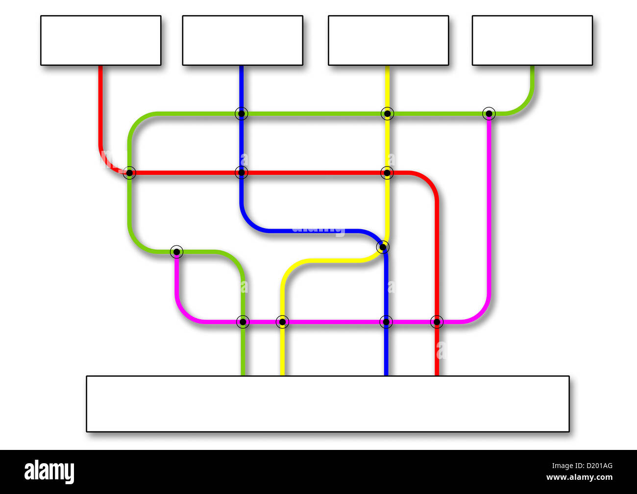 Business flowchart empty boxes hi-res stock photography and images - Alamy