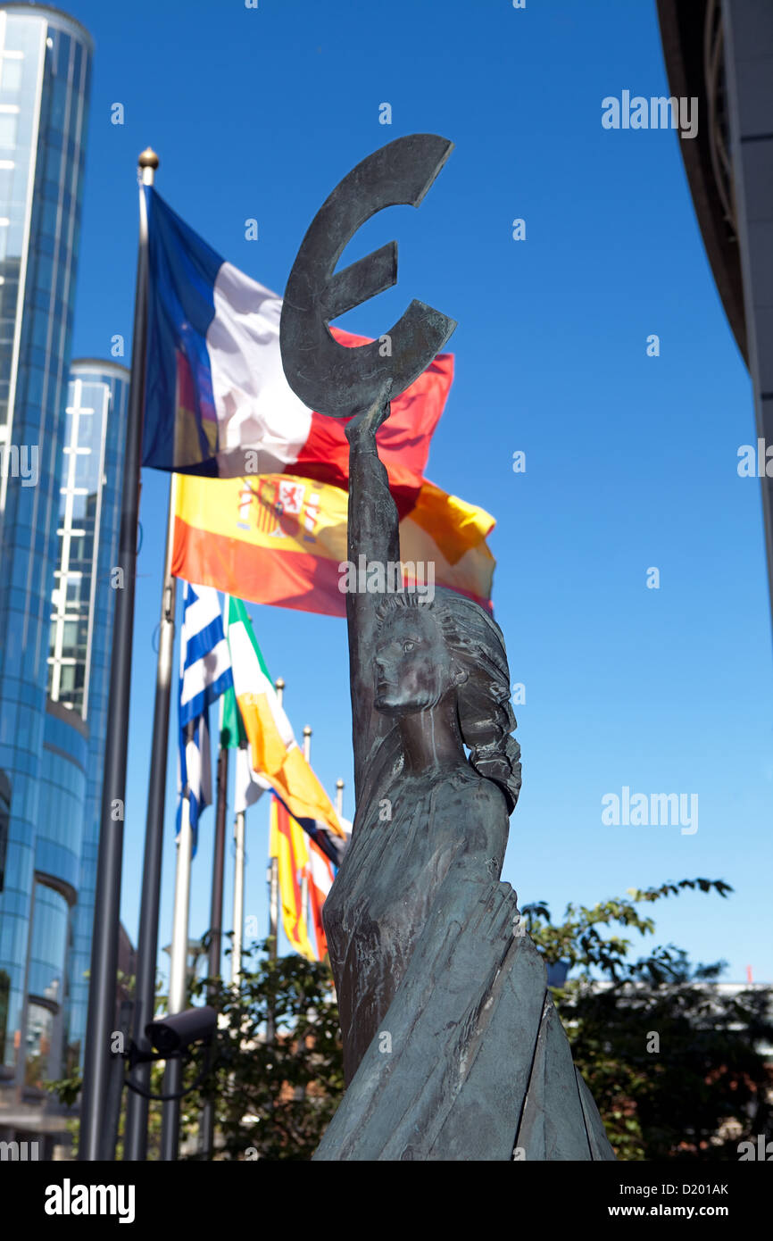 Brussels euro hi-res stock photography and images - Alamy